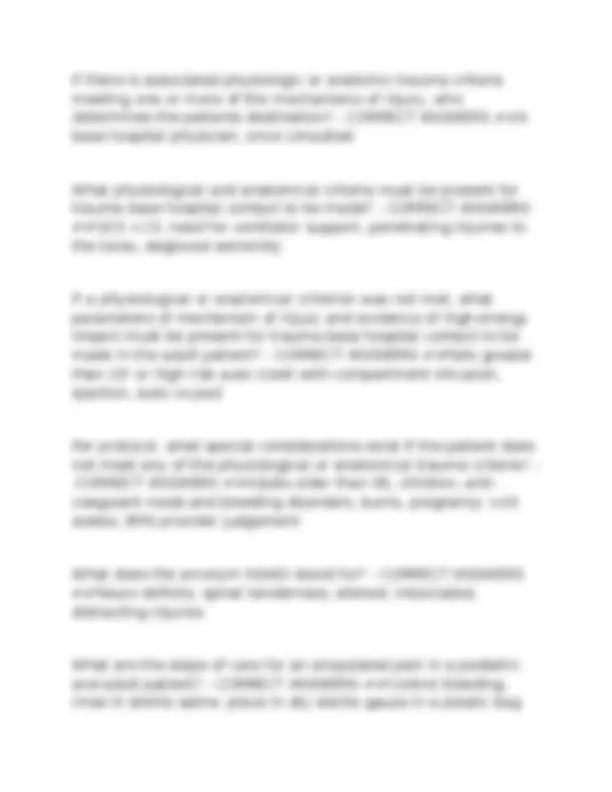 ICEMA PROTOCOLS exam questions with answers. | Exams Nursing | Docsity