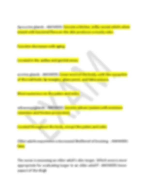 ADVANCED ASSESSMENT STUDY GUIDE MODULE 5 SKIN,HAIR,NAILS & LYMPHATICS ...