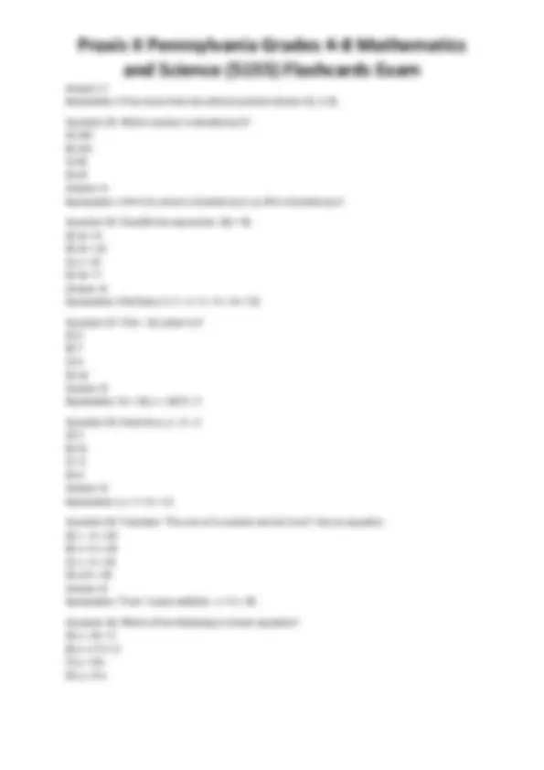 Praxis II Pennsylvania Grades 4-8 Mathematics and Science (5155 ...