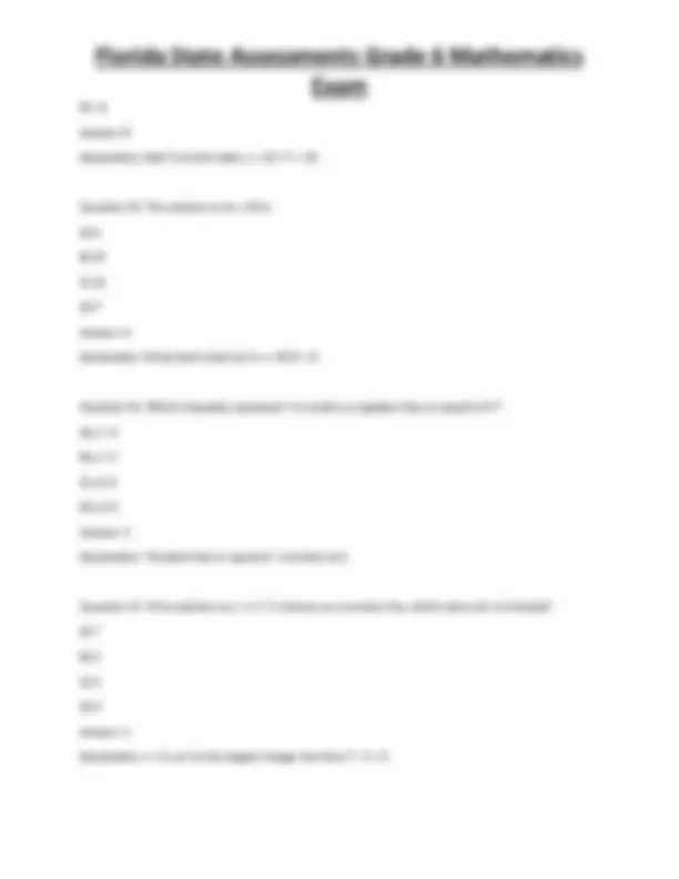 Florida State Assessments Grade 6 Mathematics Exam | Exams Technology ...