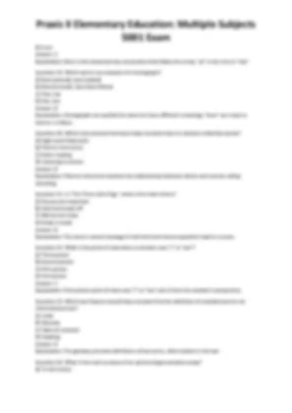 Praxis II Elementary Education Exam: Multiple Subjects Practice ...