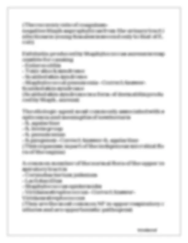 CSMLS Microbiology Exam Review Questions With 100% Correct And Verified ...