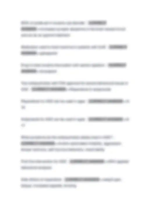 Psychopharmacology Exam Study Guide: Alcohol, Opioid Use Disorders, ASD ...