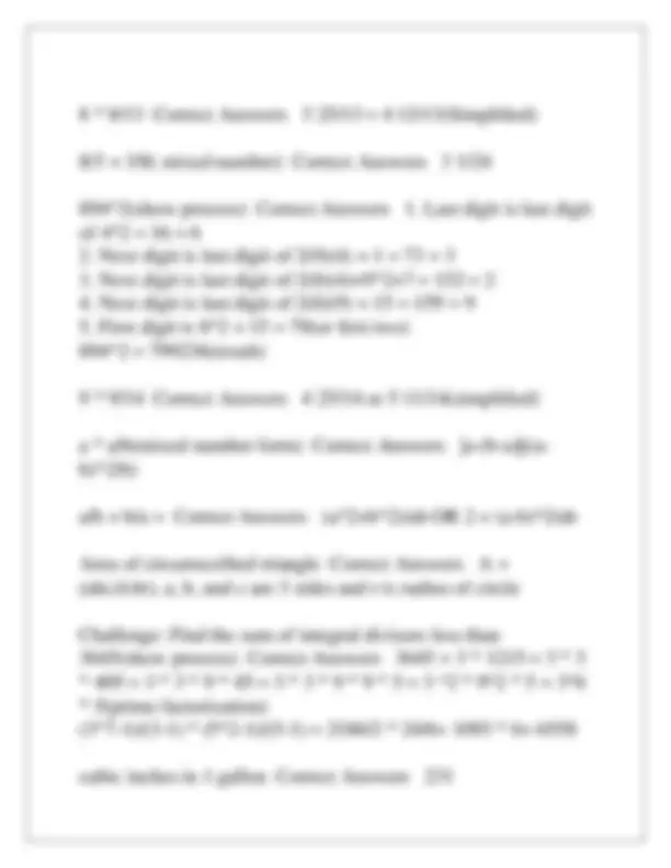 TMSCA High School Number Sense, Calculator, General Math Questions With ...