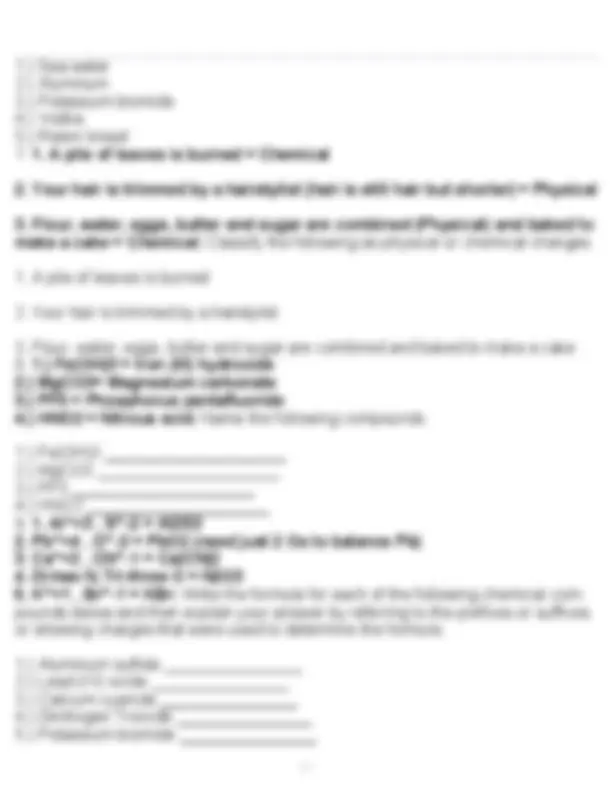 Portage Chemistry CHEM 103 – Unit 1 Study Guide & Key Concepts (2025).pdf | Exams Advanced ...