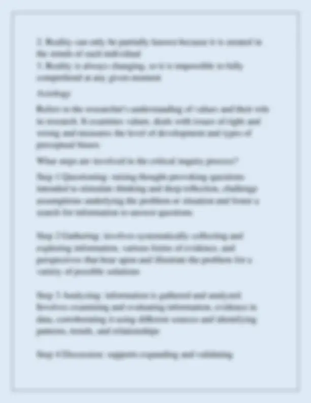 NSGD 2216- Critical Inquiry & Evidence Informed Practice Nipissing Fall ...