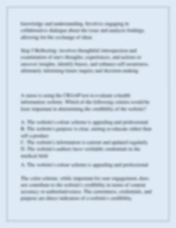 NSGD 2216- Critical Inquiry & Evidence Informed Practice Nipissing Fall ...