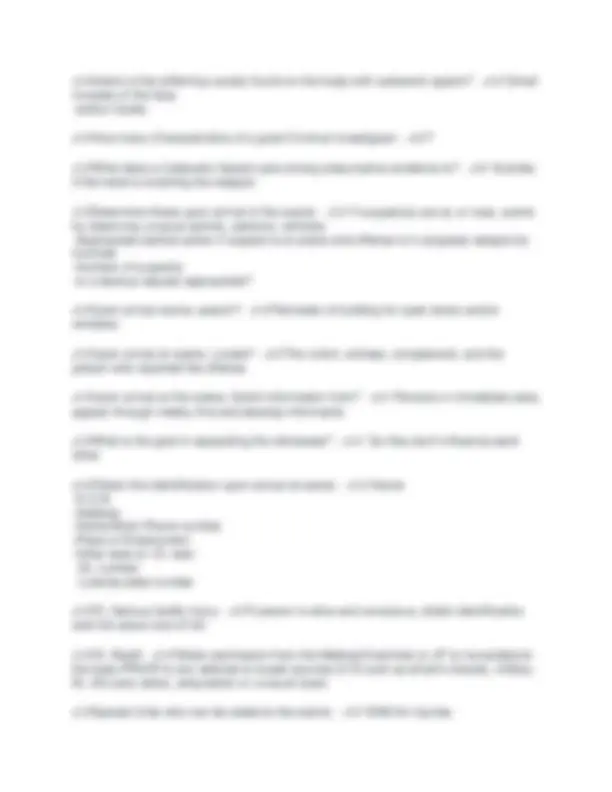 CRIME SCENE INVESTIGATION EVALUATION EXAM TEST 2025/2026 QUESTIONS WITH ...
