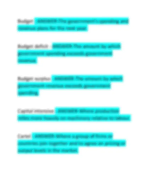 Economics IGCSE Exam Prep: Key Terms & Definitions | Exams Economics ...