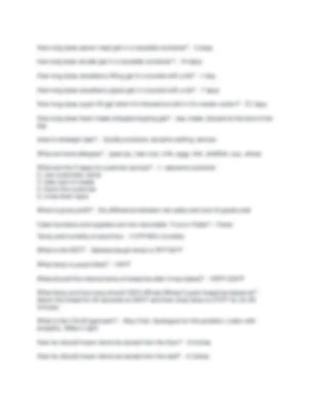 Bakery Management Evaluation Q&A: Publix Standards and Procedures ...