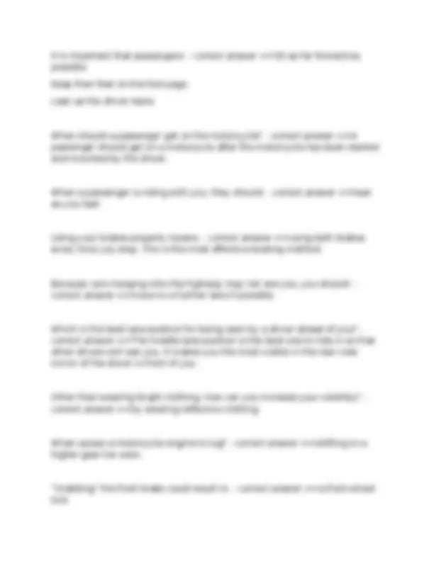 Motorcycle Permit Test Questions and Answers | Exams Social Sciences ...