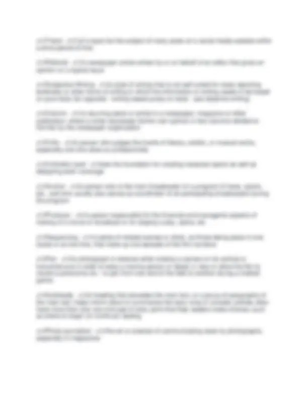 FBLA JOURNALISM EXAMINATION TEST 2025/2026 QUESTIONS WITH ANSWERS ...