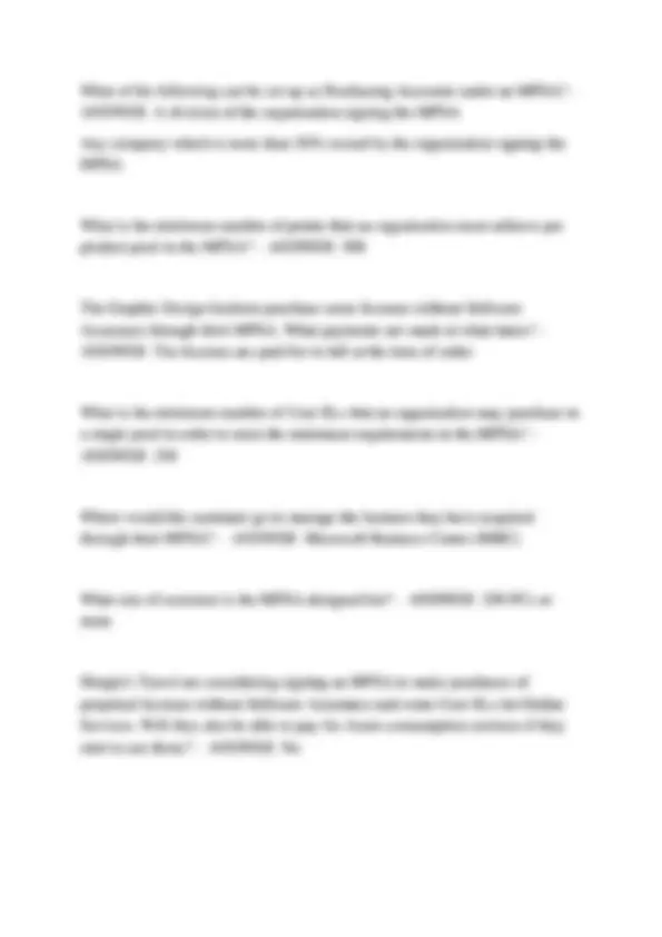 MPSA Test Questions and Answers: Microsoft Products and Services ...