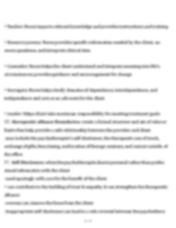 NR605 Midterm Exam Study Guide: Psychiatric-Mental Health Practicum Weeks 1-4 – 2025 | Exams ...