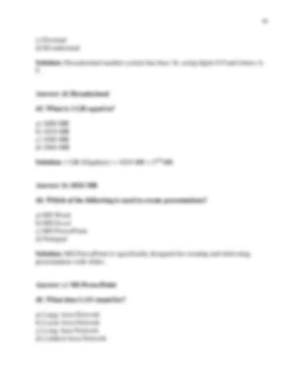 Computer Science Multiple Choice Questions with Solutions | Exercises ...