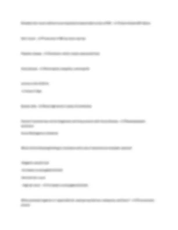 CPHON-Hematology Exam with 100% Correct Answers | Verified |Latest 2025 ...