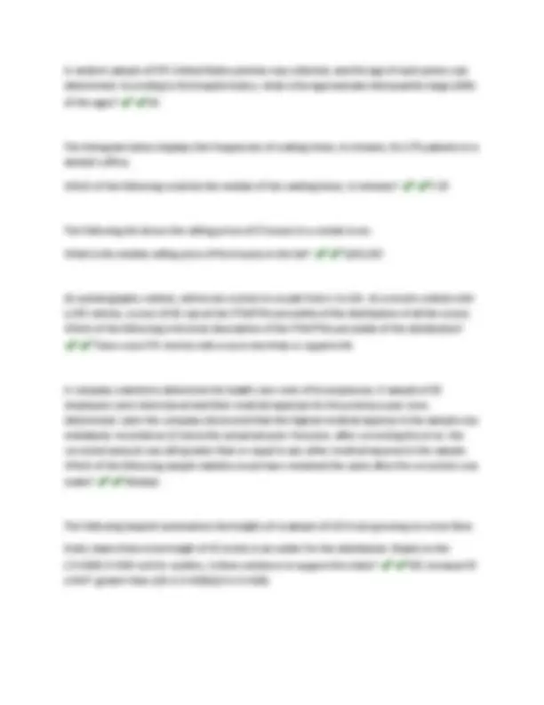 AP Statistics Midterm QUESTIONS AND 100% CORRECT ANSWERS UPDATED FOR 2025/2026. | Exercises ...