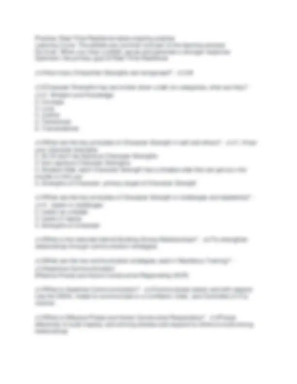 MASTER RESILIENCE TRAINING STUDY GUIDE 2025/2026 QUESTIONS WITH ANSWERS ...