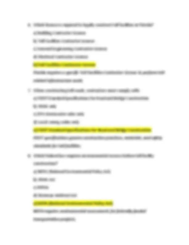 Florida Toll Facilities Contractor Licensing Exam – Practice Test ...