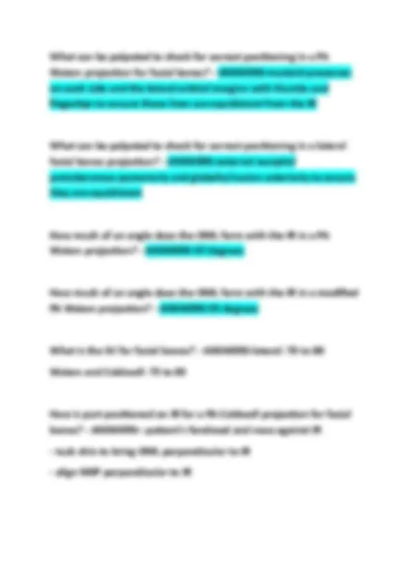 Facial Bones Positioning Exam Q&A: A Comprehensive Study Guide | Exams ...