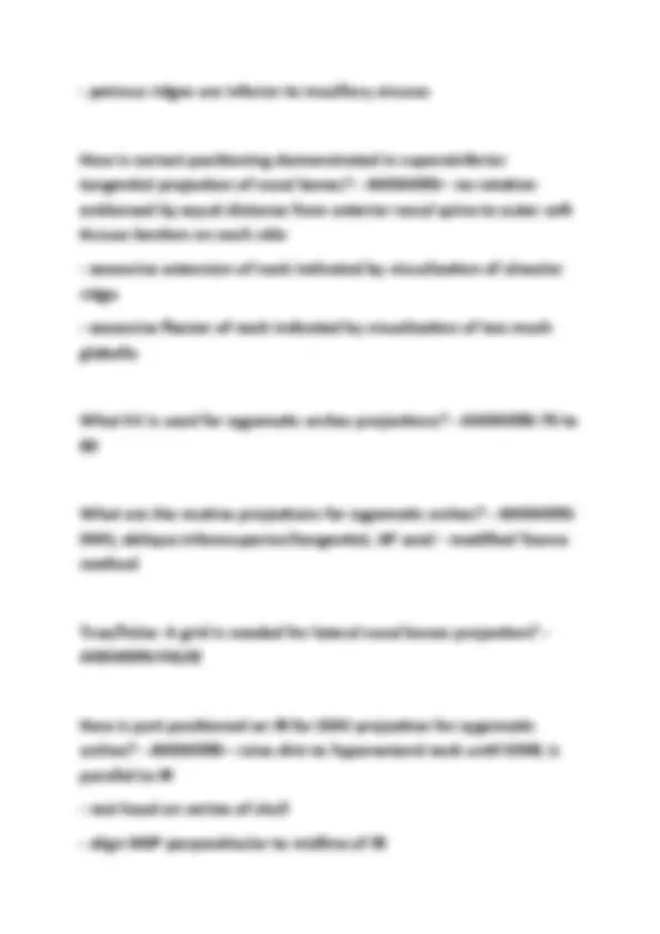 Facial Bones Positioning Exam Q&A: A Comprehensive Study Guide | Exams ...