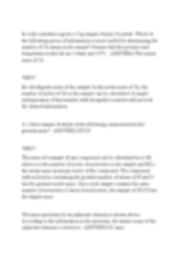 AP CHEMISTRY - AP CLASSROOM UNIT 1 PROGRESS CHECK: MCQ QUESTIONS AND ...