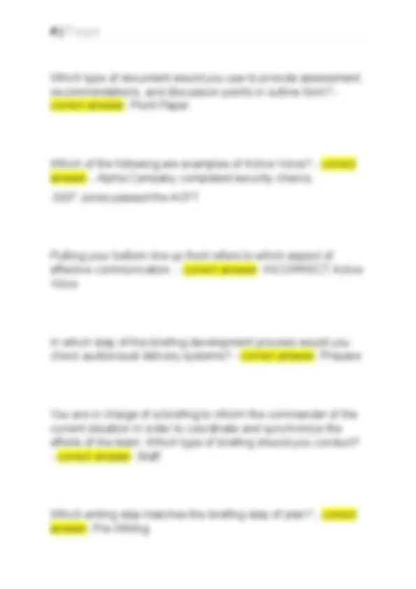 Army Phase 1 Module 1 Post Test with Verified Solutions | Exams ...