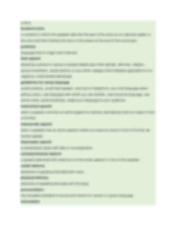 Public Speaking Final Exam Study Guide: Key Concepts and Theories ...
