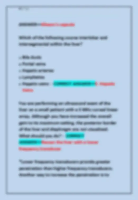 ARDMS Abdomen Exam Practice Questions and Study Guide 2024 | Exams ...