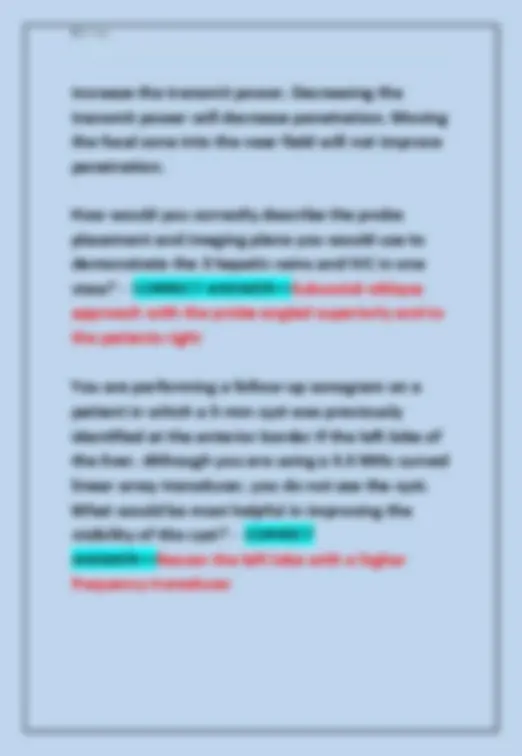 ARDMS Abdomen Exam Practice Questions and Study Guide 2024 | Exams ...