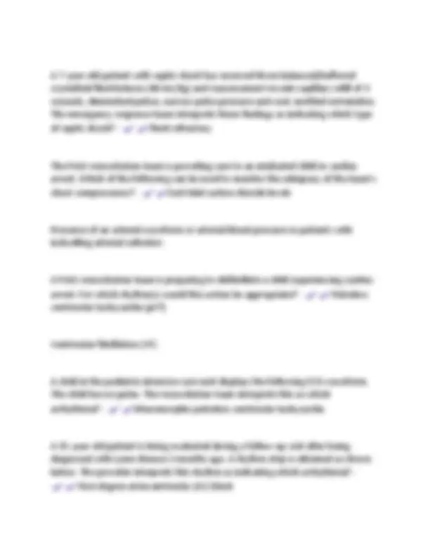 PALS Exam Questions and Answers: Pediatric Advanced Life Support ...