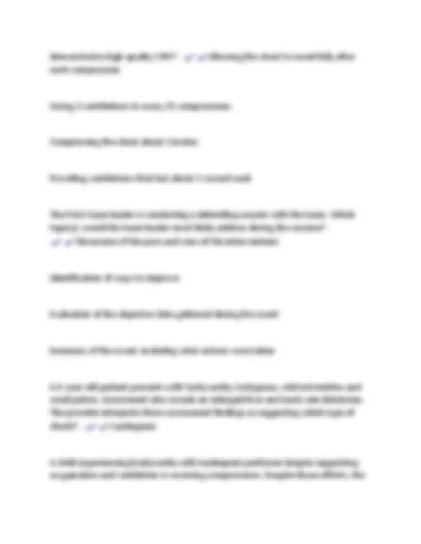 PALS Exam Questions and Answers: Pediatric Advanced Life Support ...