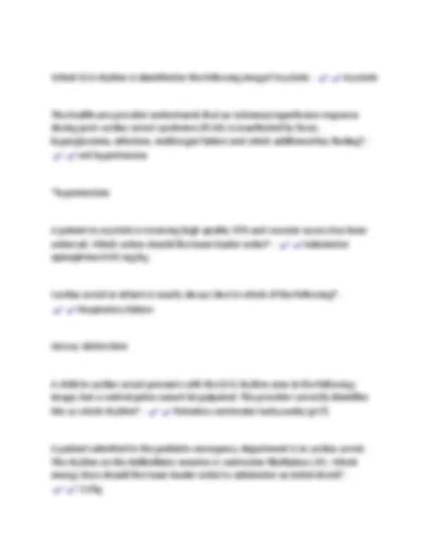 PALS Exam Questions and Answers: Pediatric Advanced Life Support ...