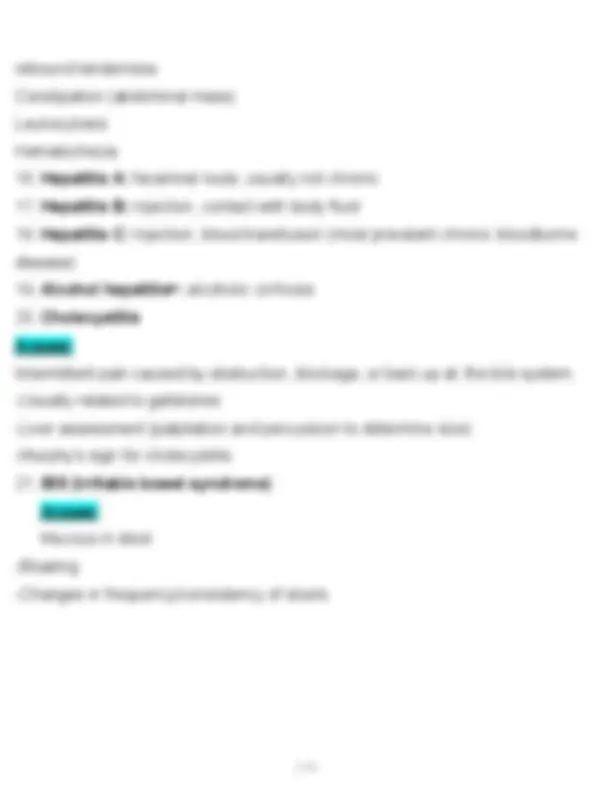 Advanced Physical Assessment: Exam Review Notes | Exams Nursing | Docsity