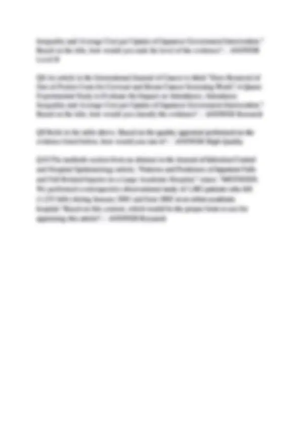 Evidence-Based Nursing Research Practice Exam Questions and Answers ...