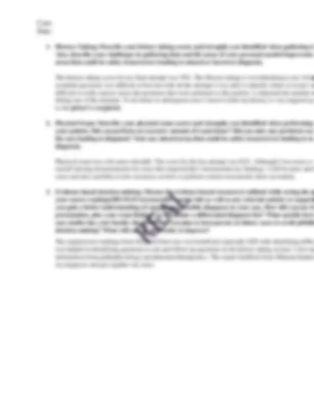 IHUMAN Practice Case Study: Mr. Marvin Webster NURS5342 Advanced Health ...