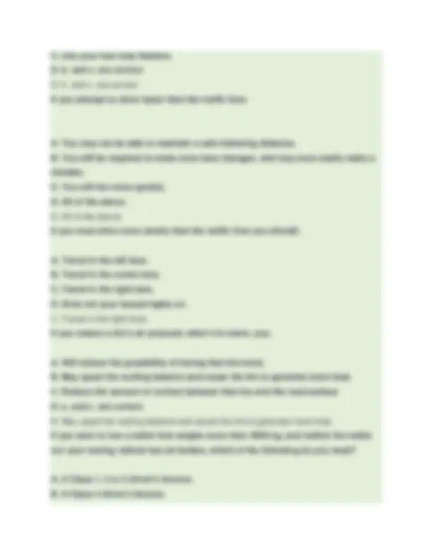 ICBC Class 4 Knowledge Test 2025/2026 Study Set | Exams Law | Docsity