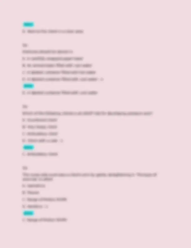 CNA Practice Exam Questions and Answers | Exams Nursing | Docsity