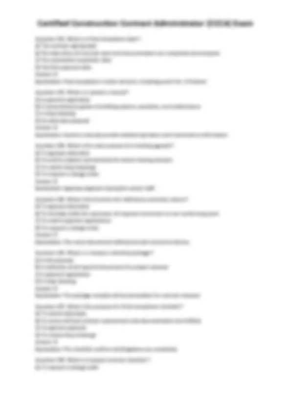 CCCA Exam Questions and Answers: Construction Contract Administration ...