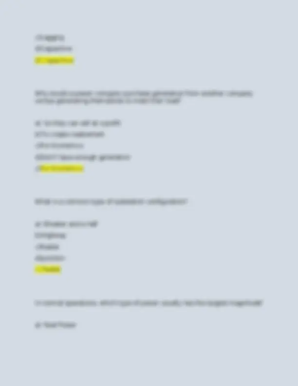 NERC Exam Practice Questions and Answers | Exams Nursing | Docsity