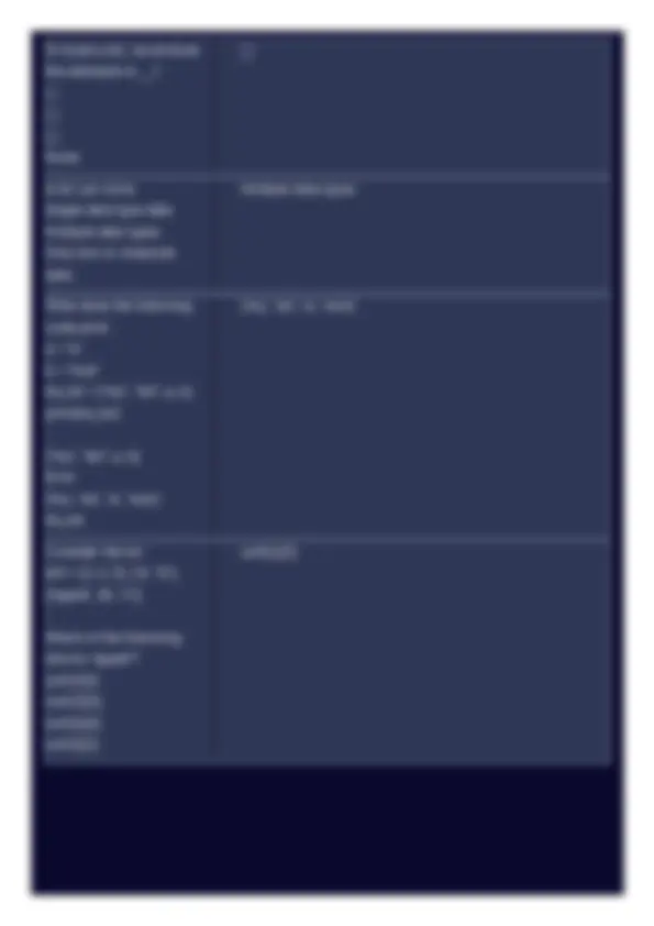 Python Programming Exam 1 Review: Questions and Solutions | Exams Business Administration | Docsity