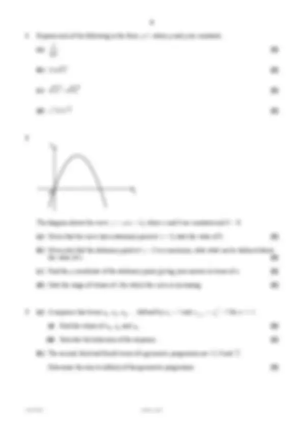A Level Mathematics A - H240/01 Pure Mathematics Exam and Mark Scheme ...