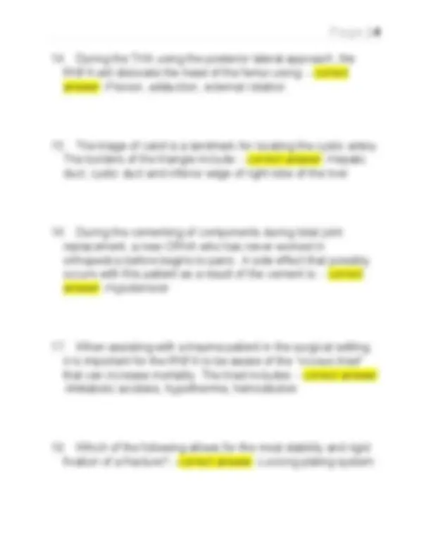 RNFA Course Test 2B: Verified Solutions | Exams Nursing | Docsity