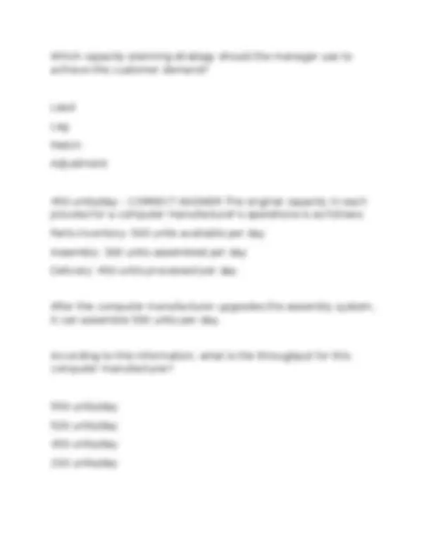 WGU C720 Operations and Supply Chain Management PA Exam 140 Questions ...