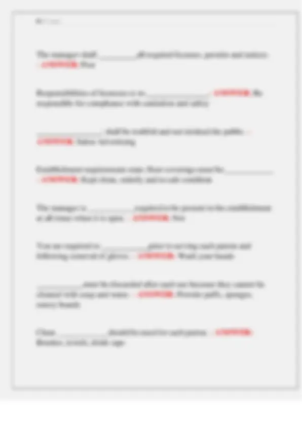 WI STATE LAWS - COSMETOLOGY/ESTHETICS TEST EXAM WITH QUESTIONS AND 100% ...