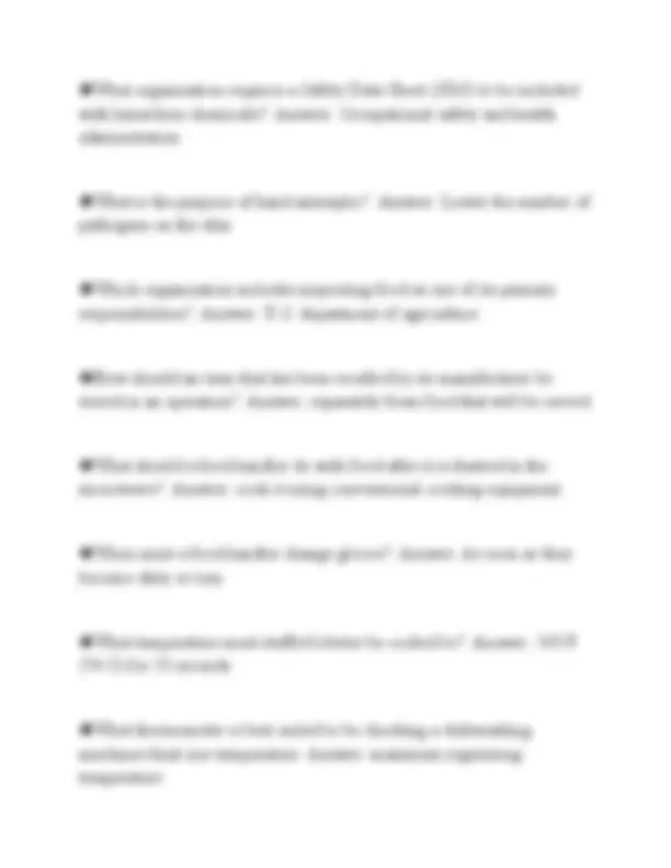 WALMART FOOD SAFETY ACTUAL EXAM REVIEW GUIDE WITH TESTED QUESTIONS AND ...