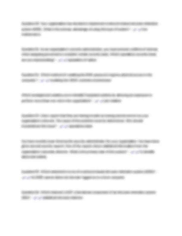 Cybersecurity Management II - Tactical - C795 Ucertify Extra Questions ...