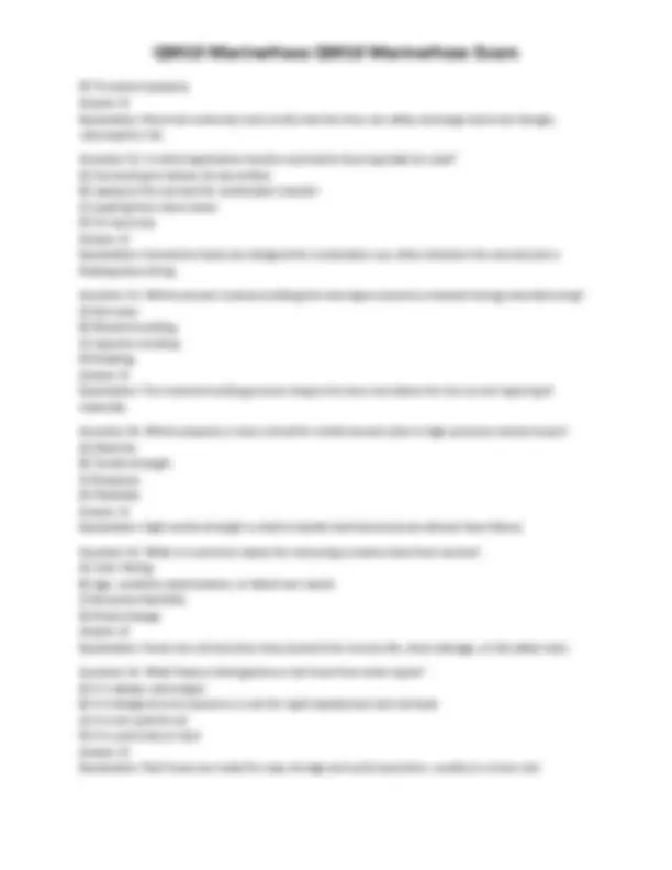 QM10 MarineHose QM10 MarineHose Exam | Exams Technology | Docsity