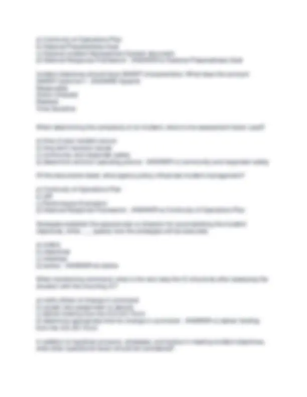 NIMS ICS-300 Final Exam Questions and Verified Answers | Exams Nursing ...