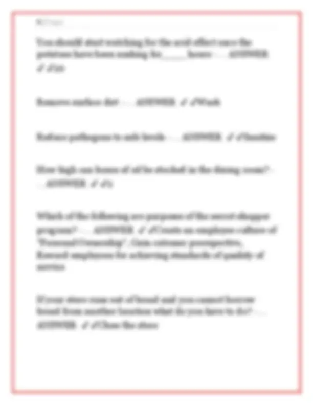 5 Guys Manager Training Exam: Questions and Answers for Restaurant ...